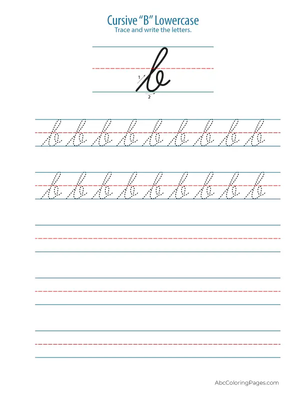 Free Worksheets b in cursive – Download & Print Instantly (PDF)