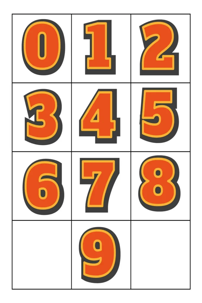 Free Printable Numbers PDF (0–9) – Download & Print Now