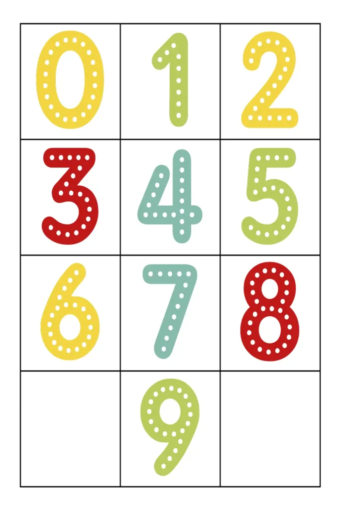 Free Printable Numbers PDF (0–9) – Download & Print Now
