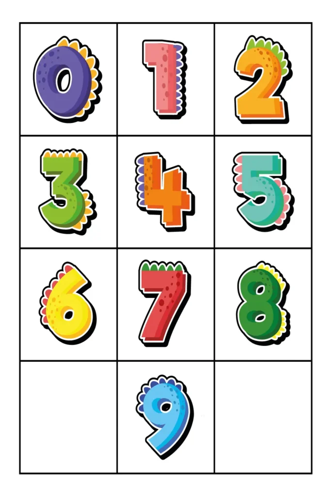 Free Printable Numbers PDF (0–9) – Download & Print Now